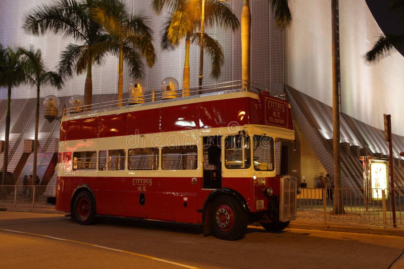 Vintage Double-Decker bus editorial image. Image of asian - 18260600