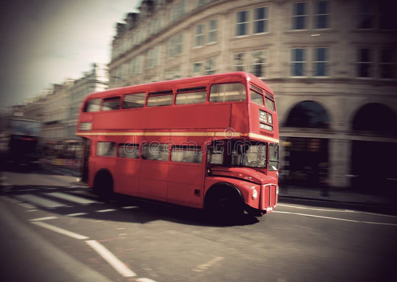 Vintage double decker bus stock photo. Image of antique - 22951254