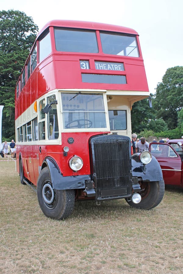 Vintage double decker bus stock photo. Image of station - 203808442