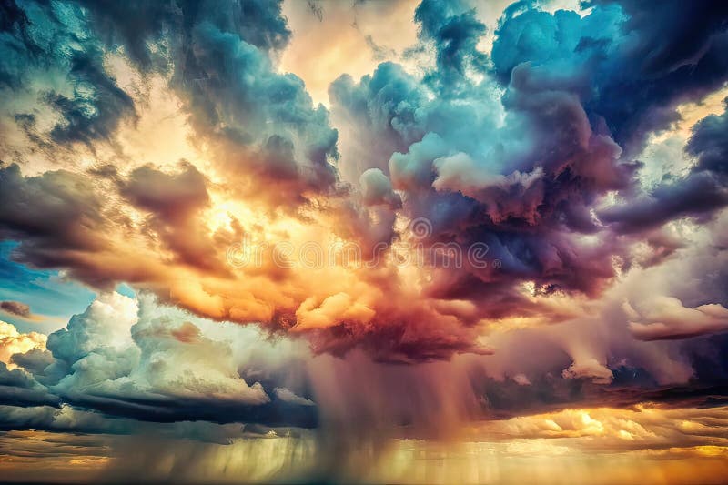 A Vintage Dramatic Cloudscape a Stunning Stormy Rain Cloud Background ...