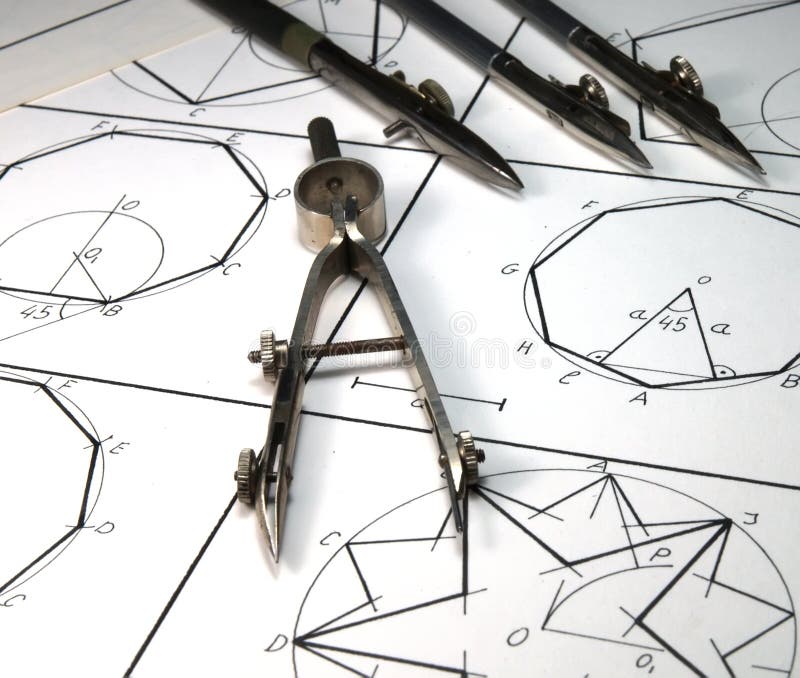 Vintage drawing tools stock image. Image of dwelling, drafting - 5978741