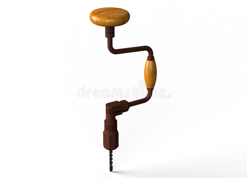 Vintage Drill Press Isolated Stock Photo - Image of operated, antique ...