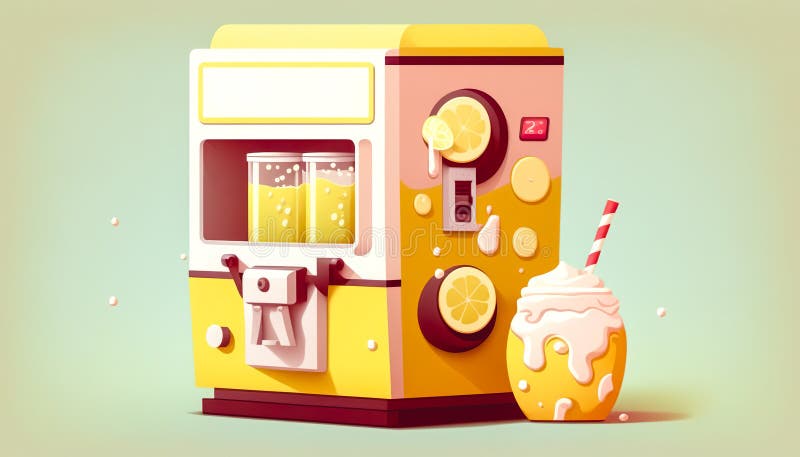 Colored Creative Vintage Beverage Machine, Generative AI. Stock ...