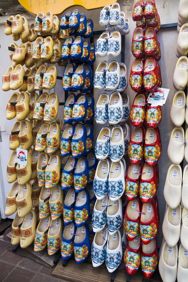 Vintage Dutch wooden clogs editorial photography. Image of black - 62110482