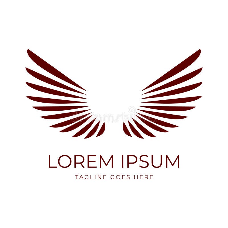 Vintage Eagle Falcon Hawk Bird Angel Wings Illustration Design Stock ...