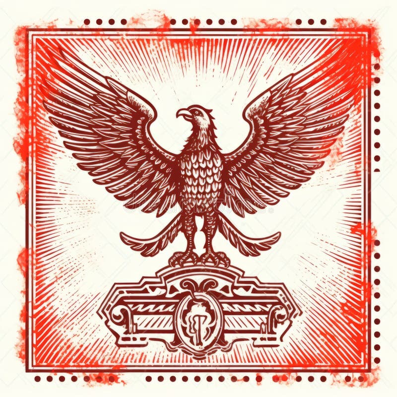 Eagle Propaganda Posters Elements Background Set Stock Vector ...