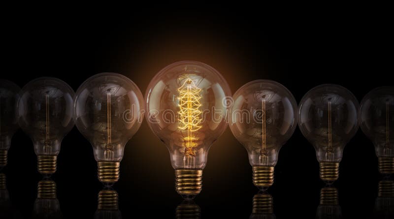 Edison Light Bulbs Close Up Stock Photo - Image of background ...