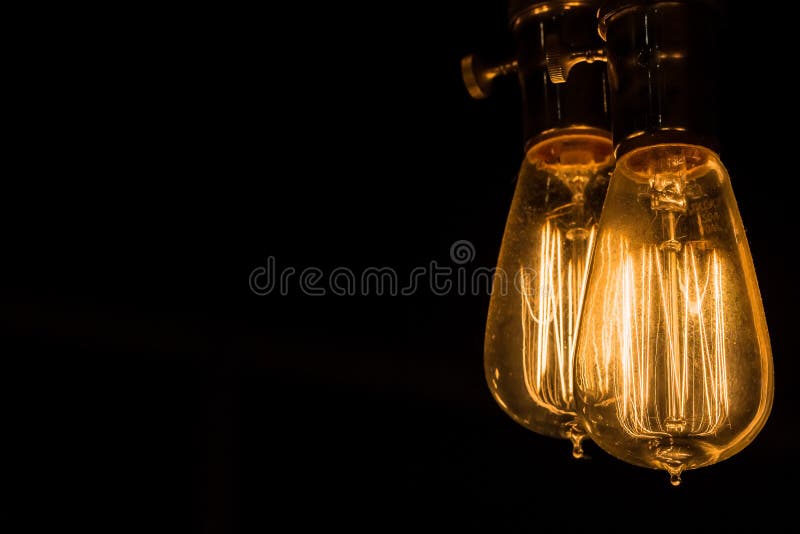 Edison Light Bulbs Close Up Stock Photo - Image of background ...