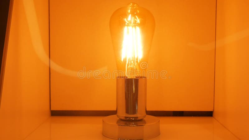 Vintage Edison Style Table Lamp Stock Footage - Video of glowing ...