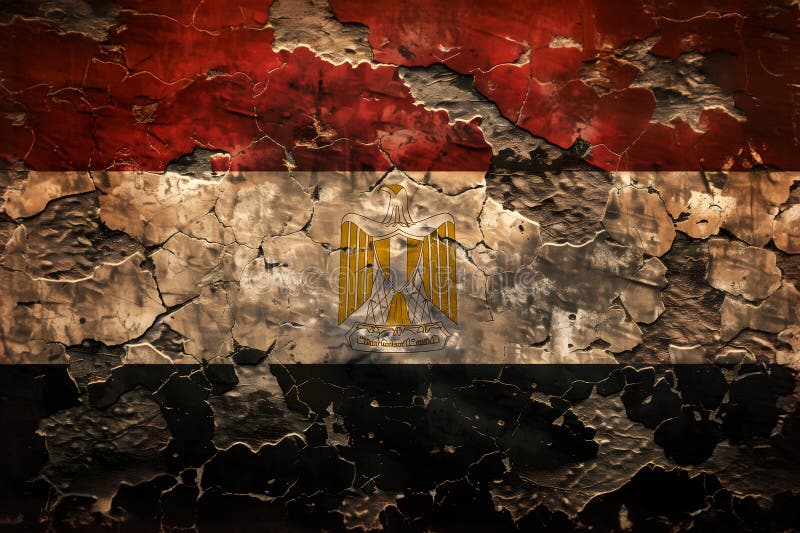 Old and Weathered Egypt Flag Stock Image - Image of flag, aged: 331107545