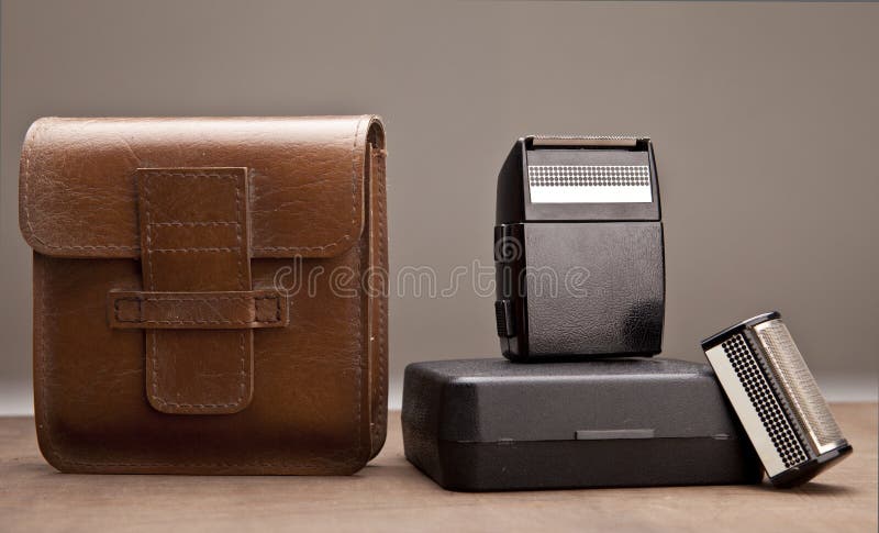 A Vintage Electric Shaver Whit Box Stock Photo - Image of facial ...