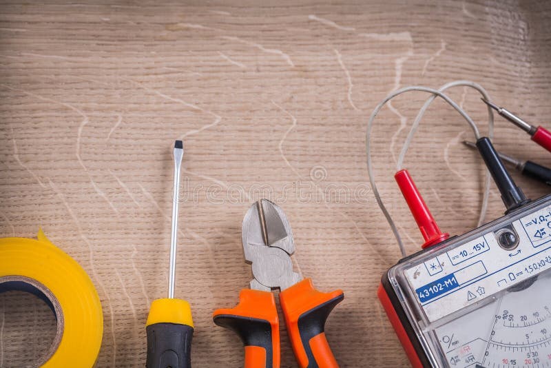 Vintage Electrical Tester Nippers Screwdriver Stock Image - Image of ...