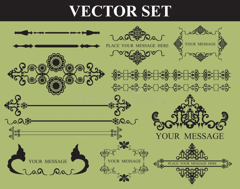 Decorative Frames and Borders Set Vector Stock Vector - Illustration of ...