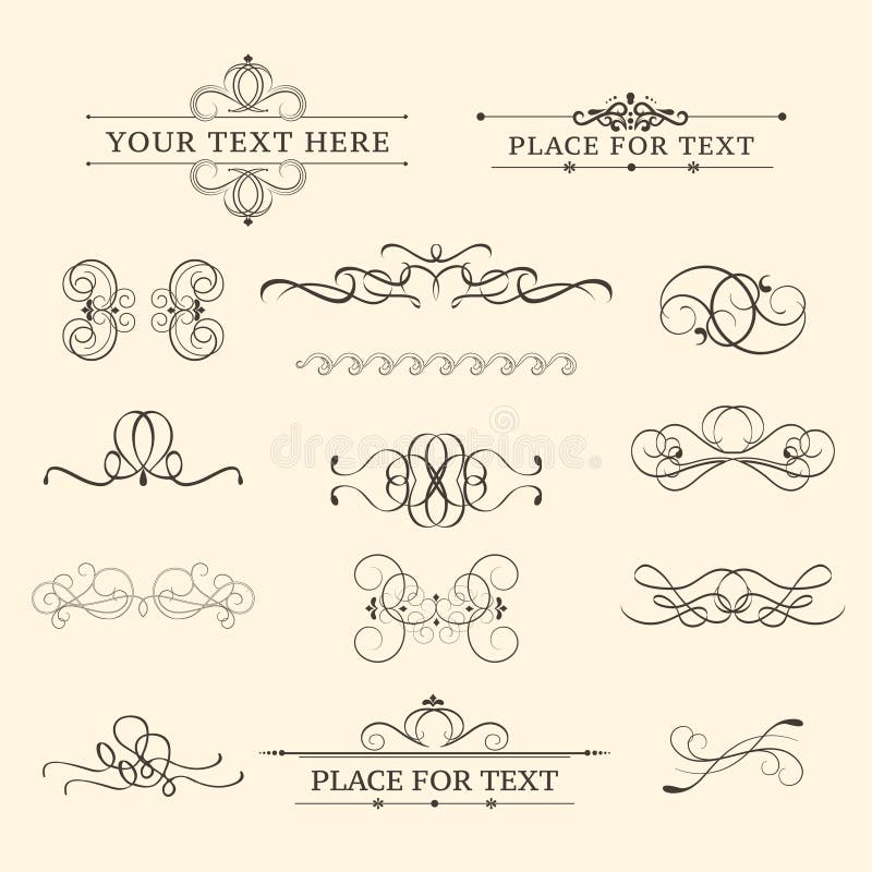 Vintage elements stock vector. Illustration of ornamental - 37932405