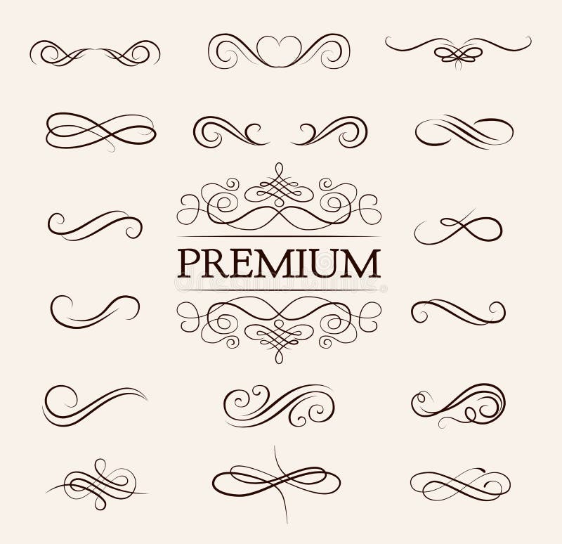 Ornate Frame Element. Vintage and Filigree Decoration. Ornate Frames and Scroll Swirls Element ...