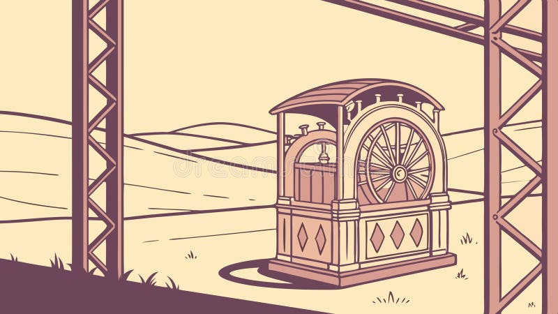 Vintage Elevator Box Vector Illustration, Industrial Heritage, Vector ...