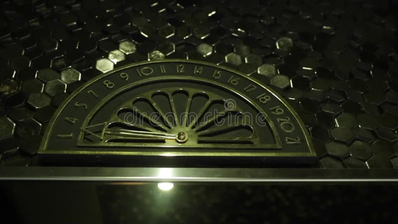 A Vintage Elevator is Going Up in a Dark Old Building. Stock Footage ...