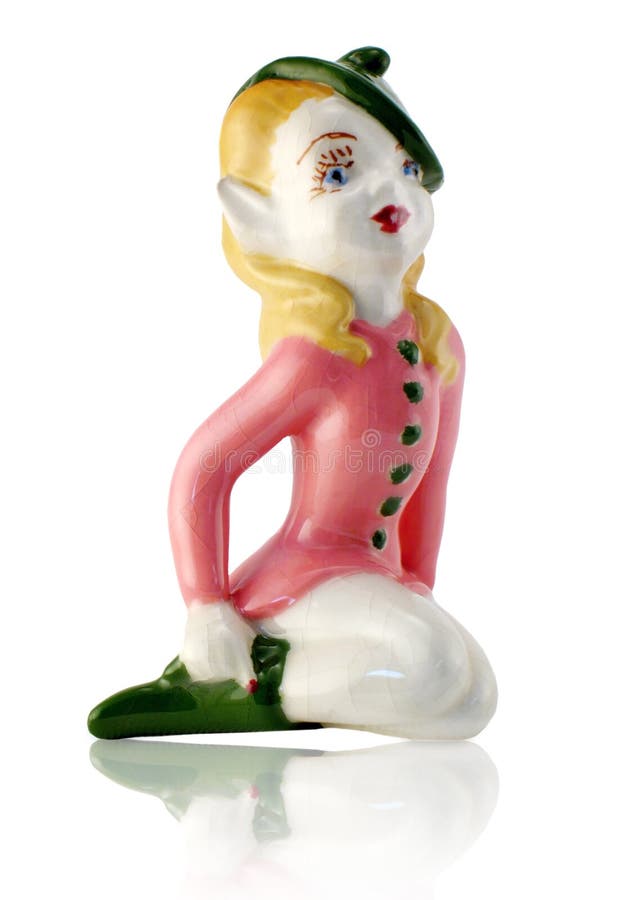 Vintage Elf Girl Figurine stock image. Image of green - 3583635