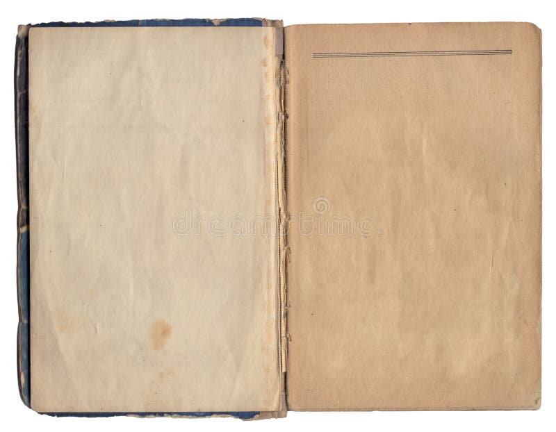 Vintage Empty Background of Old Book Paper Texture Isolated Stock Image ...