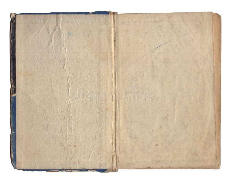 Vintage Empty Background of Old Book Paper Texture Isolated Stock Photo ...