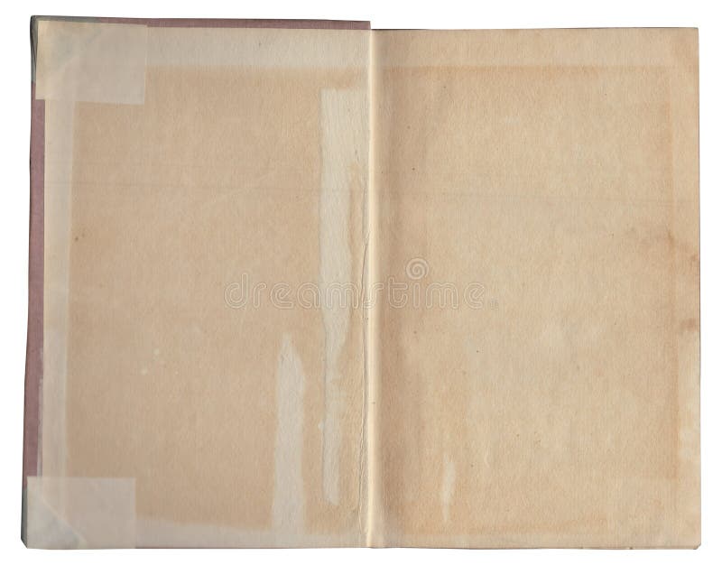 Vintage Empty Background of Old Book Paper Texture Isolated Stock Image ...