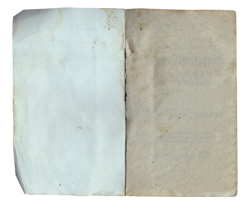 Vintage Empty Background of Old Book Paper Texture Isolated Stock Image ...