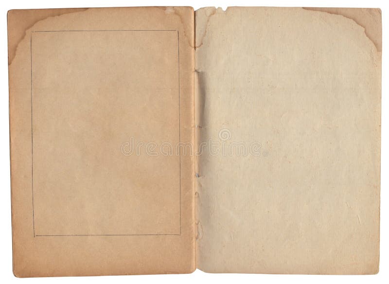 Vintage Empty Background of Old Book Paper Texture Isolated Stock ...