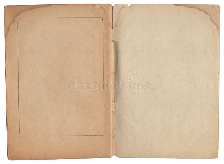 Vintage Empty Background of Old Book Paper Texture Isolated Stock ...