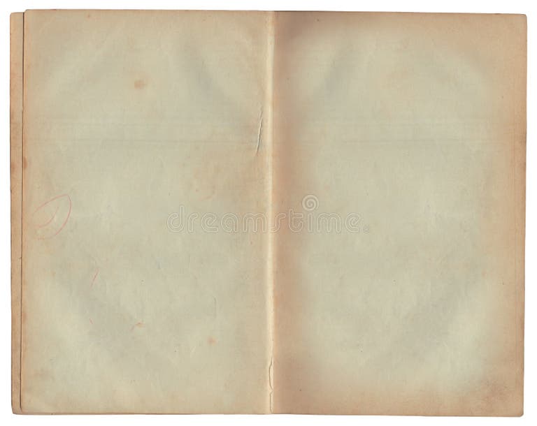 Vintage Empty Background of Old Book Paper Texture Isolated Stock Image ...