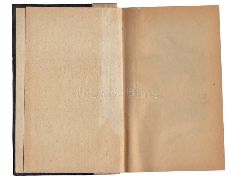 Vintage Empty Background of Old Book Paper Texture Isolated Stock Image ...