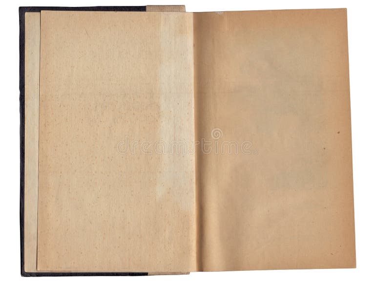 Vintage Empty Background of Old Book Paper Texture Isolated Stock Image ...