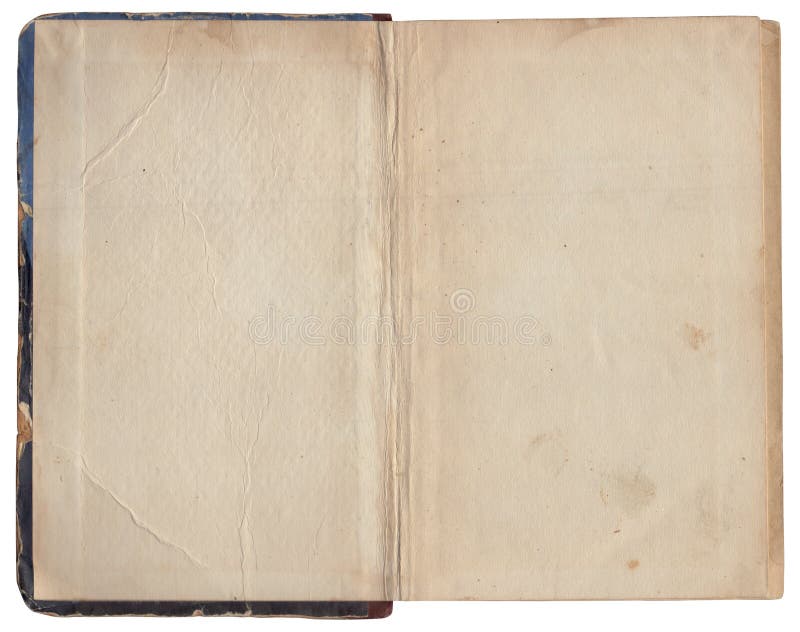 Vintage Empty Background of Old Book Paper Texture Isolated Stock Image ...