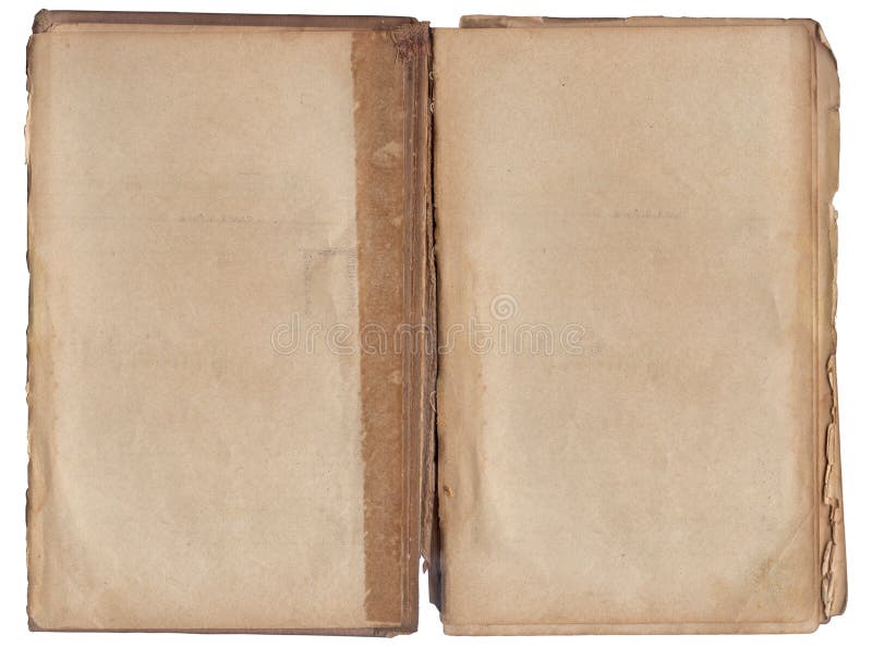 Vintage Empty Background of Old Book Paper Texture Isolated Stock Photo ...