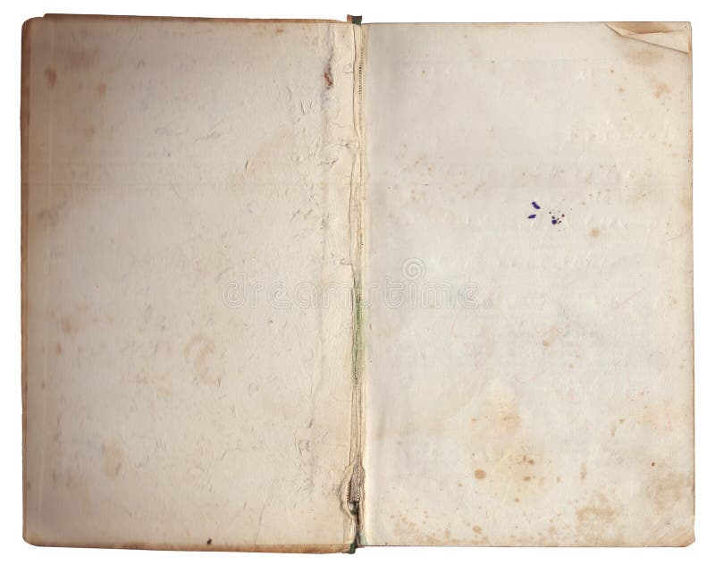 Vintage Empty Background of Old Book Paper Texture Isolated Stock Photo ...