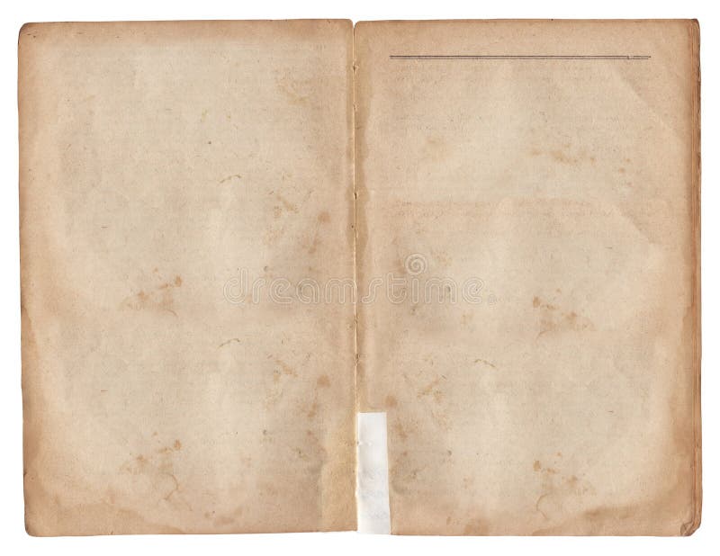 Vintage Empty Background of Old Book Paper Texture Isolated Stock Photo ...