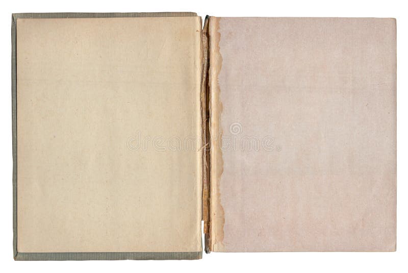 Vintage Empty Background of Old Book Paper Texture Isolated Stock Photo ...