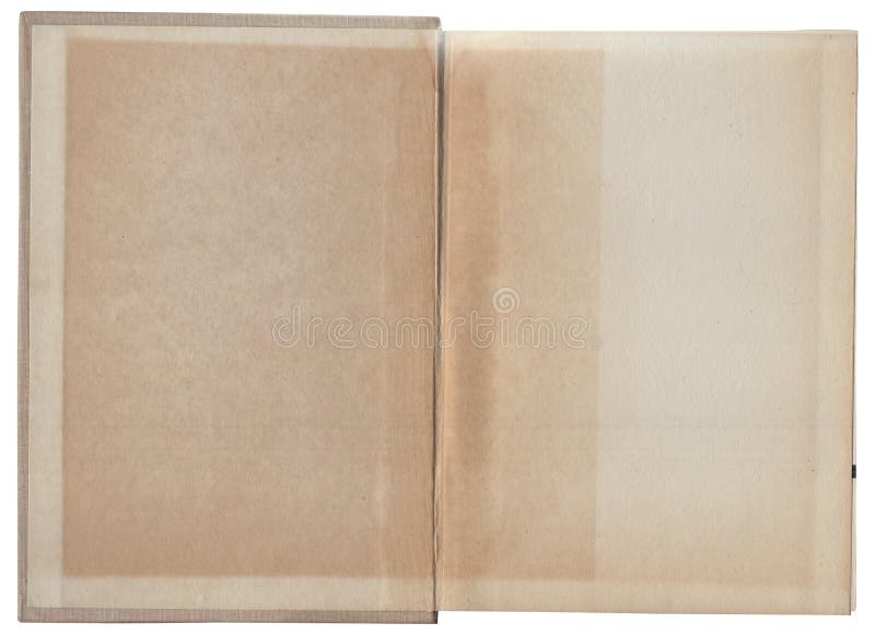 Vintage Empty Background of Old Book Paper Texture Isolated Stock Image ...
