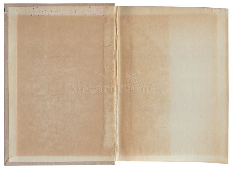 Vintage Empty Background of Old Book Paper Texture Isolated Stock Image ...