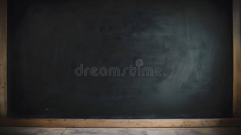 Vintage Empty Blackboard with Wooden Frame in Classroom Setting_3 Stock ...