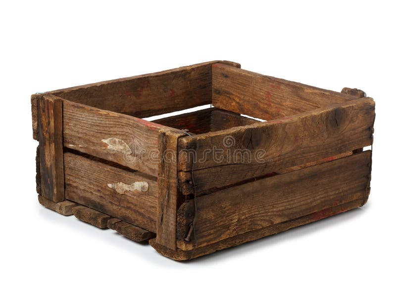 Vintage Empty Crate Isolated Stock Photo - Image of empty, wood: 86227892