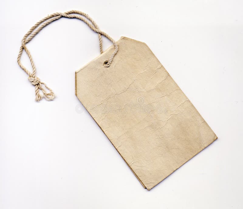 Vintage Empty Label with String Stock Image - Image of empty, single ...