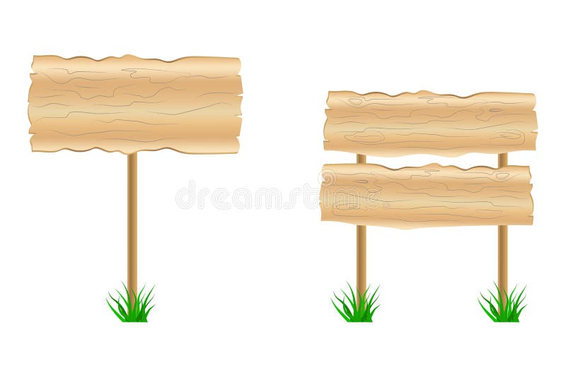 Vintage Empty Road Signs Tree. Vector Illustration Stock Vector ...