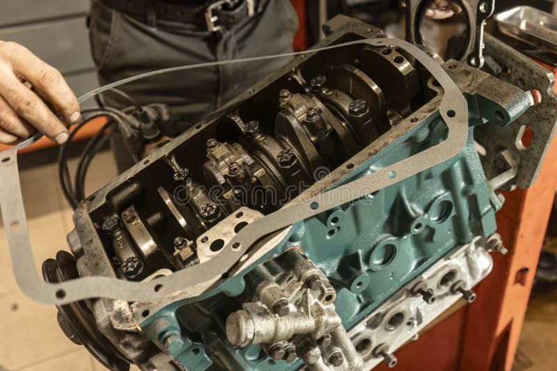 Vintage Engine Restoration: Workshop Details Stock Photo - Image of ...