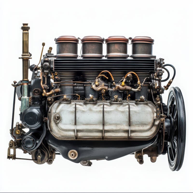 A Vintage Engine Showcasing Intricate Mechanical Design and Engineering ...