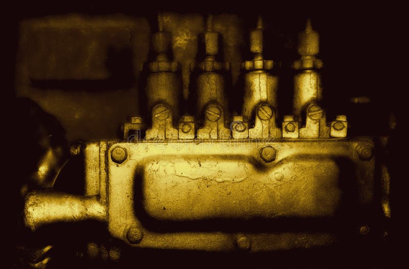 Vintage engine system stock image. Image of energy, interior - 13742247