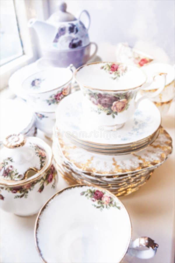 Vintage English Bone China Crockery Stock Photo - Image of ware ...