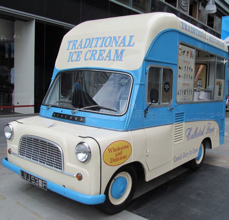 Vintage English Ice Cream Van from the 1960s Editorial Photo - Image of ...