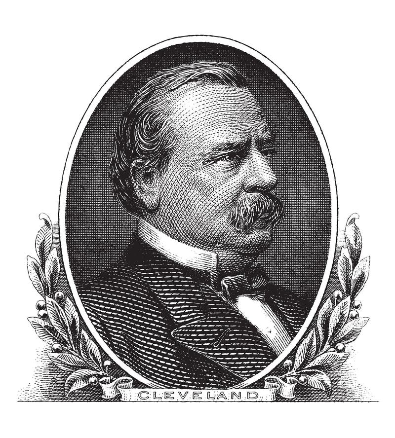 Vintage Engraving of Grover Cleveland Stock Vector - Illustration of ... Vintage Engraving of Grover Cleveland Stock Vector - Illustration of ...