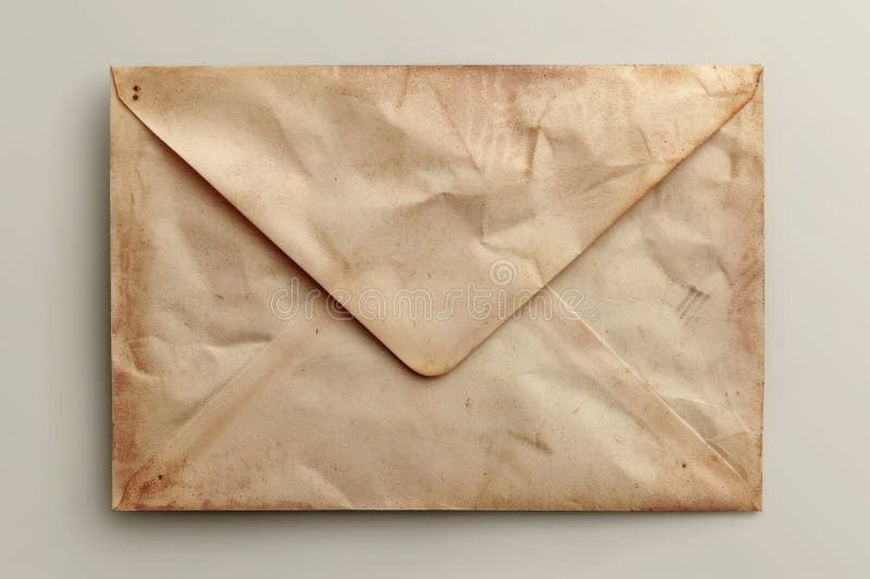 Vintage Envelope with Aged Paper, Perfect for Nostalgic Designs Stock ...