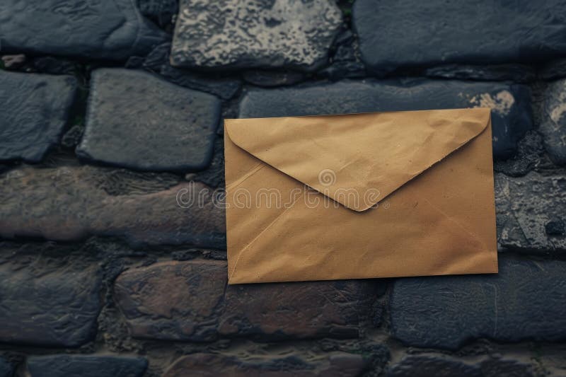 Vintage Envelope on Cobblestone Street Stock Image - Image of mail ...